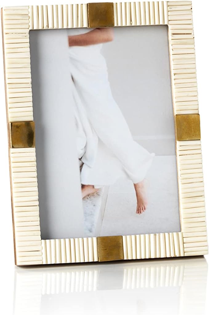 Maha Bone with Brass Trim Photo Frame 5x7 – Andrea West Design